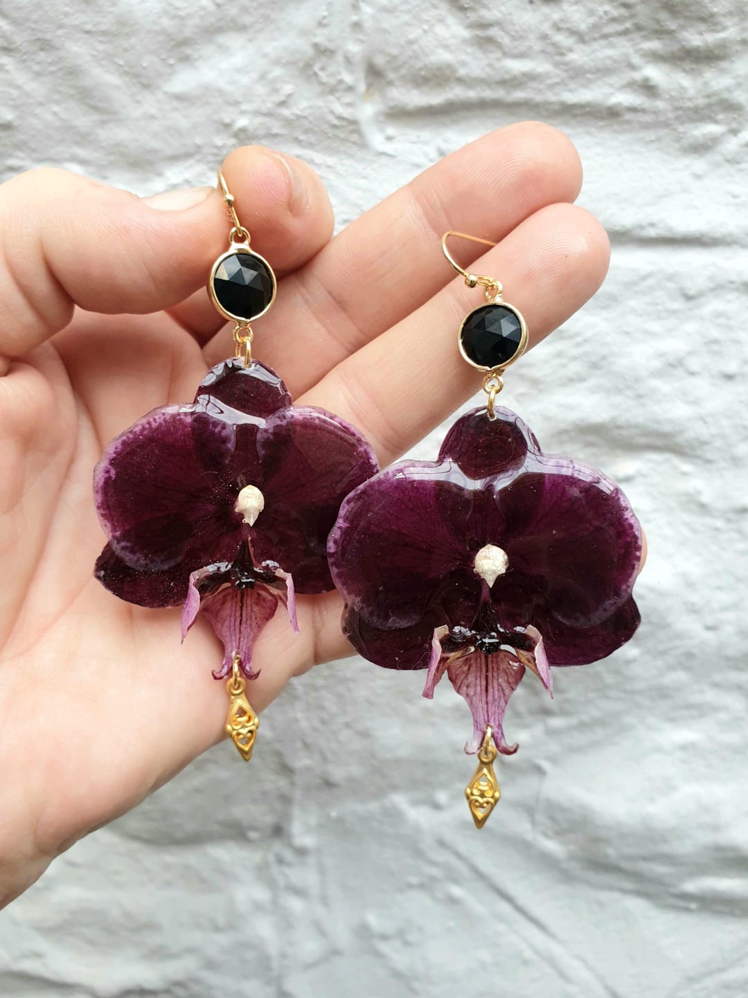 Midnight Magic Midis, Dark Purple Orchids With Obsidian Connectors ...