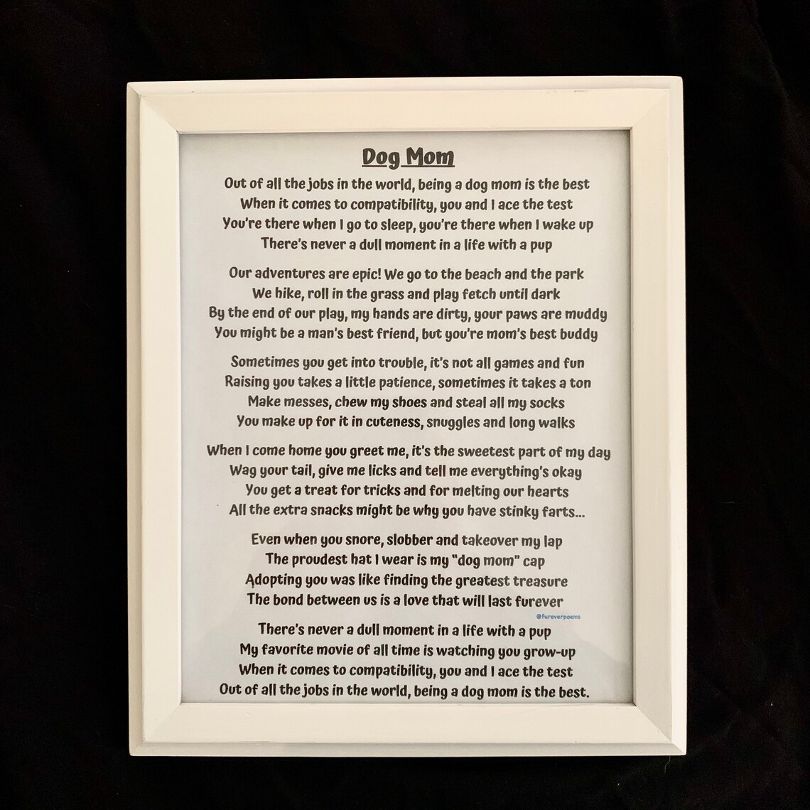 Dog Mom Poem, Personalized Pet Poem Gifts - Etsy