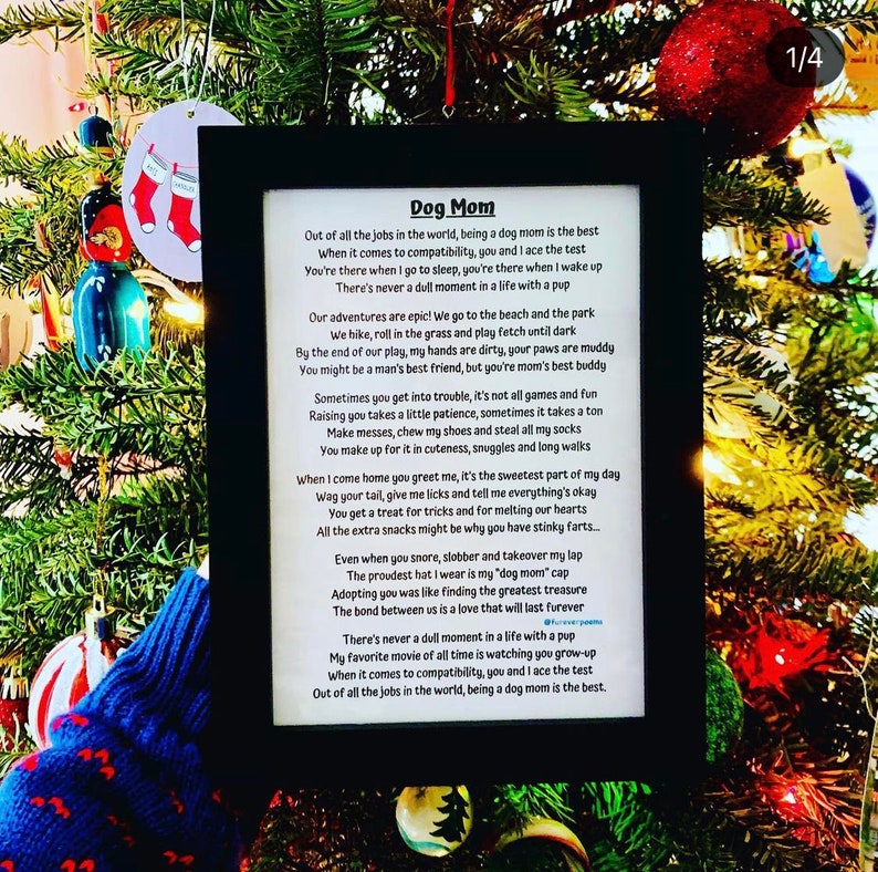 Dog Mom Poem, Personalized Pet Poem Gifts - Etsy