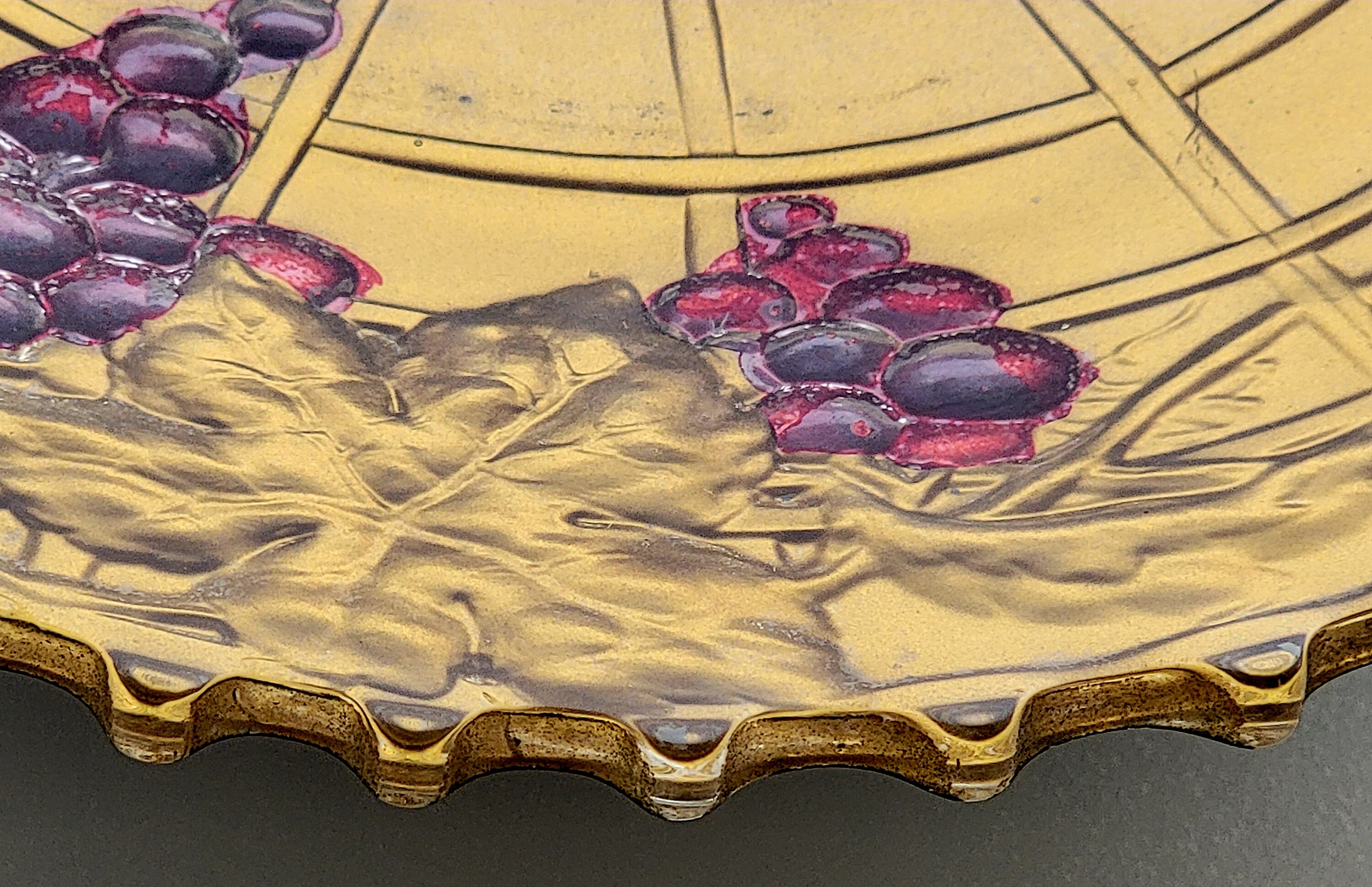 1920s Goofus Hand Paint Gold Glass Plates With Red Grapes - Etsy