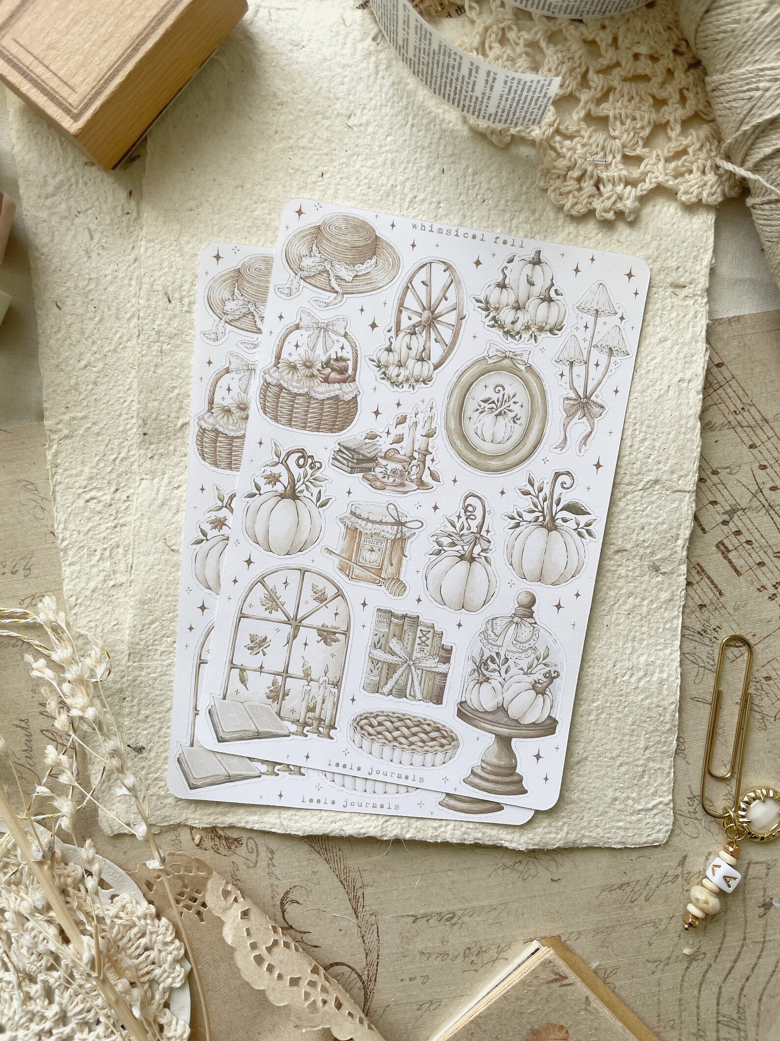 Fall Whimsical Sticker Sheet Bujo Stickers Bullet Journal - Etsy