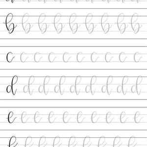 X11 Hand Lettering Calligraphy Practice Sheets, Printable, Digital ...