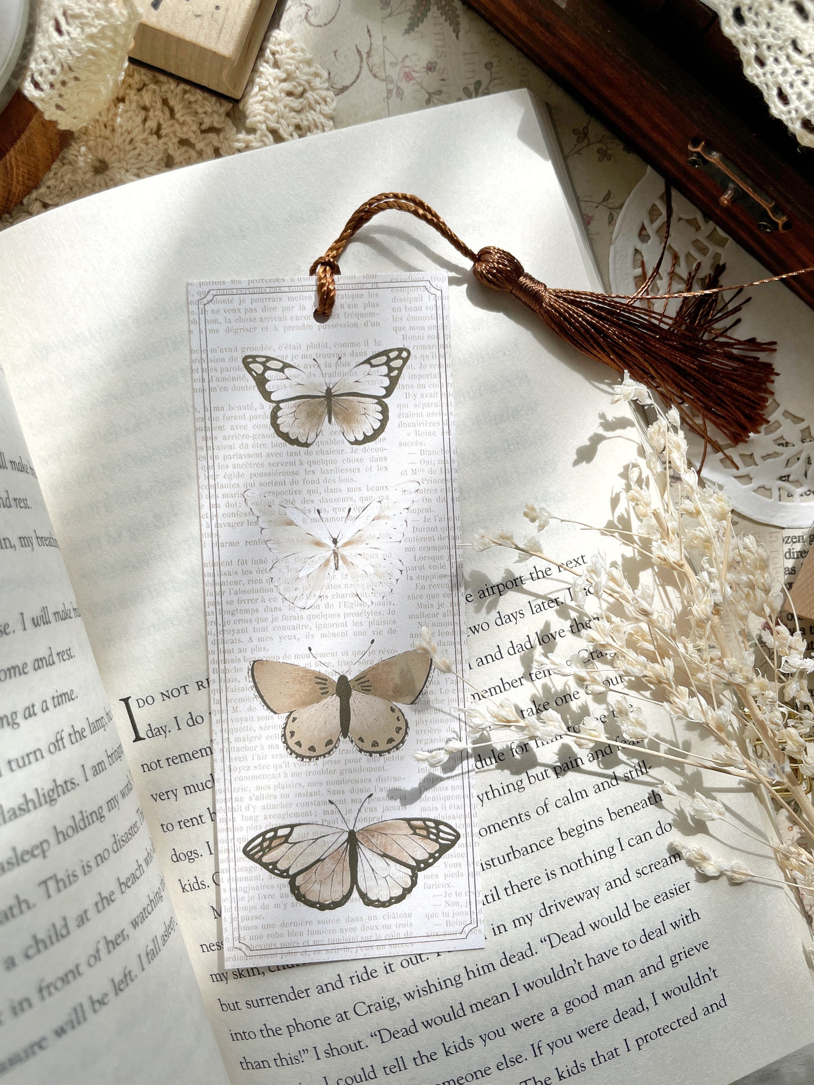 Butterfly Bookmark Bookmark With Tassel Cute Bookmark - Etsy