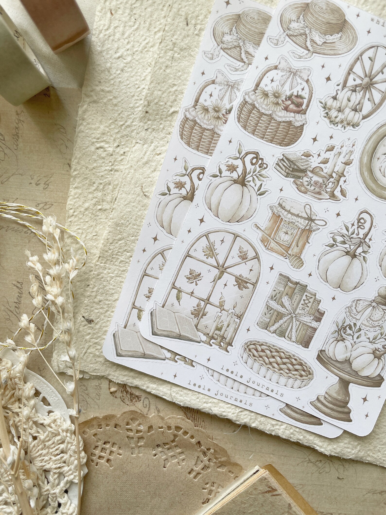 Fall Whimsical Sticker Sheet Bujo Stickers Bullet Journal - Etsy