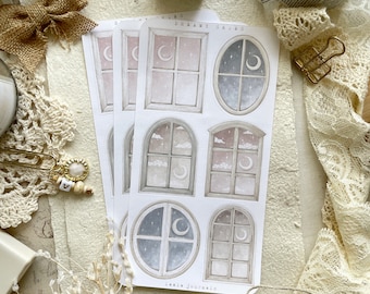 Floral Doors and Windows Sticker Sheet Great for Planners, Journaling ...