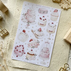 Pretty Pastries Sticker Sheet , Bujo Stickers, Bullet Journal Stickers ...