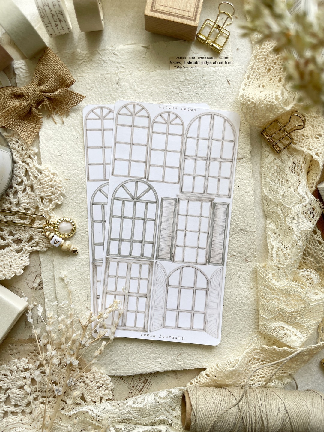 Window Cases Sticker Sheet , Bujo Stickers, Bullet Journal Stickers ...