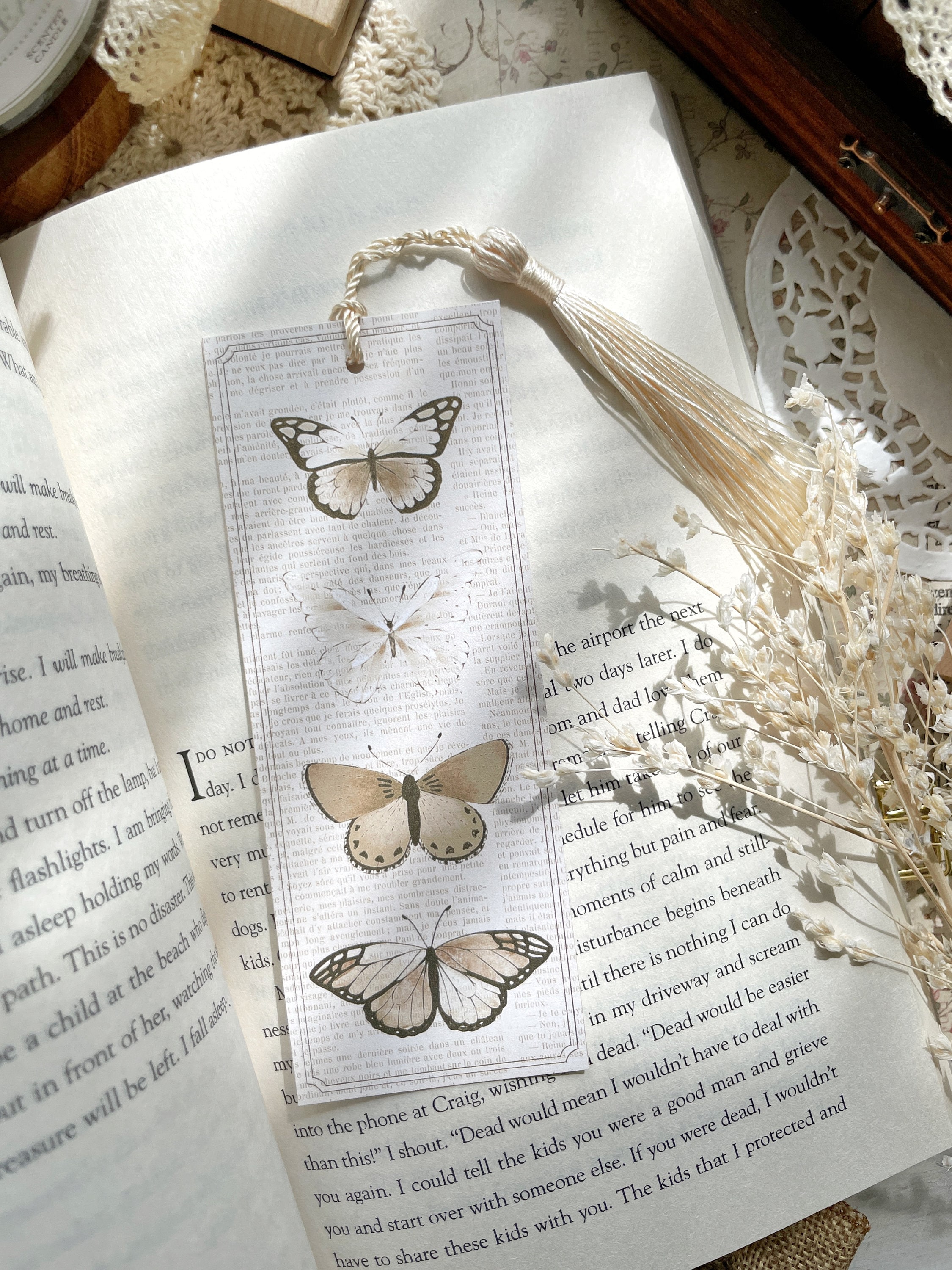 Butterfly Bookmark Bookmark With Tassel Cute Bookmark - Etsy