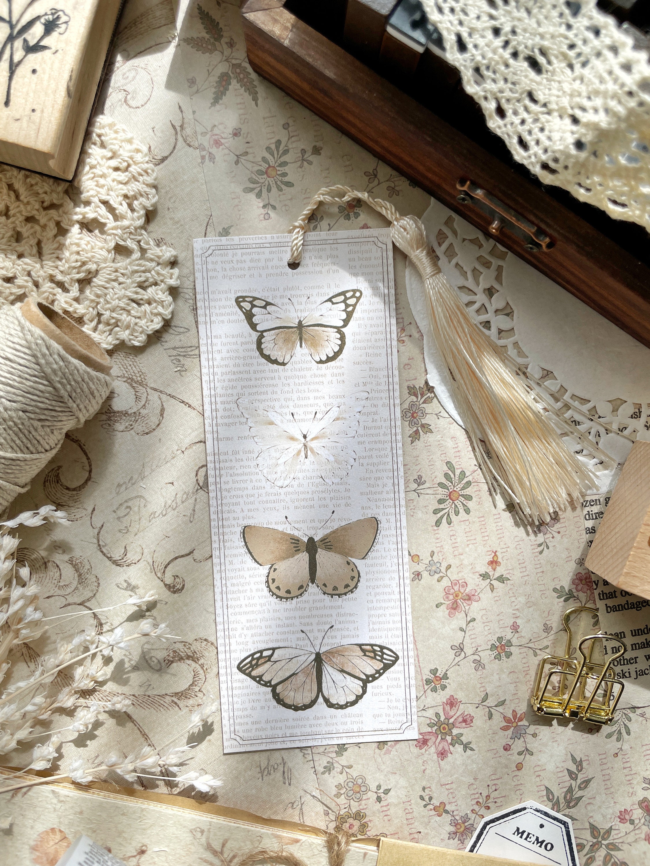 Butterfly Bookmark Bookmark With Tassel Cute Bookmark - Etsy