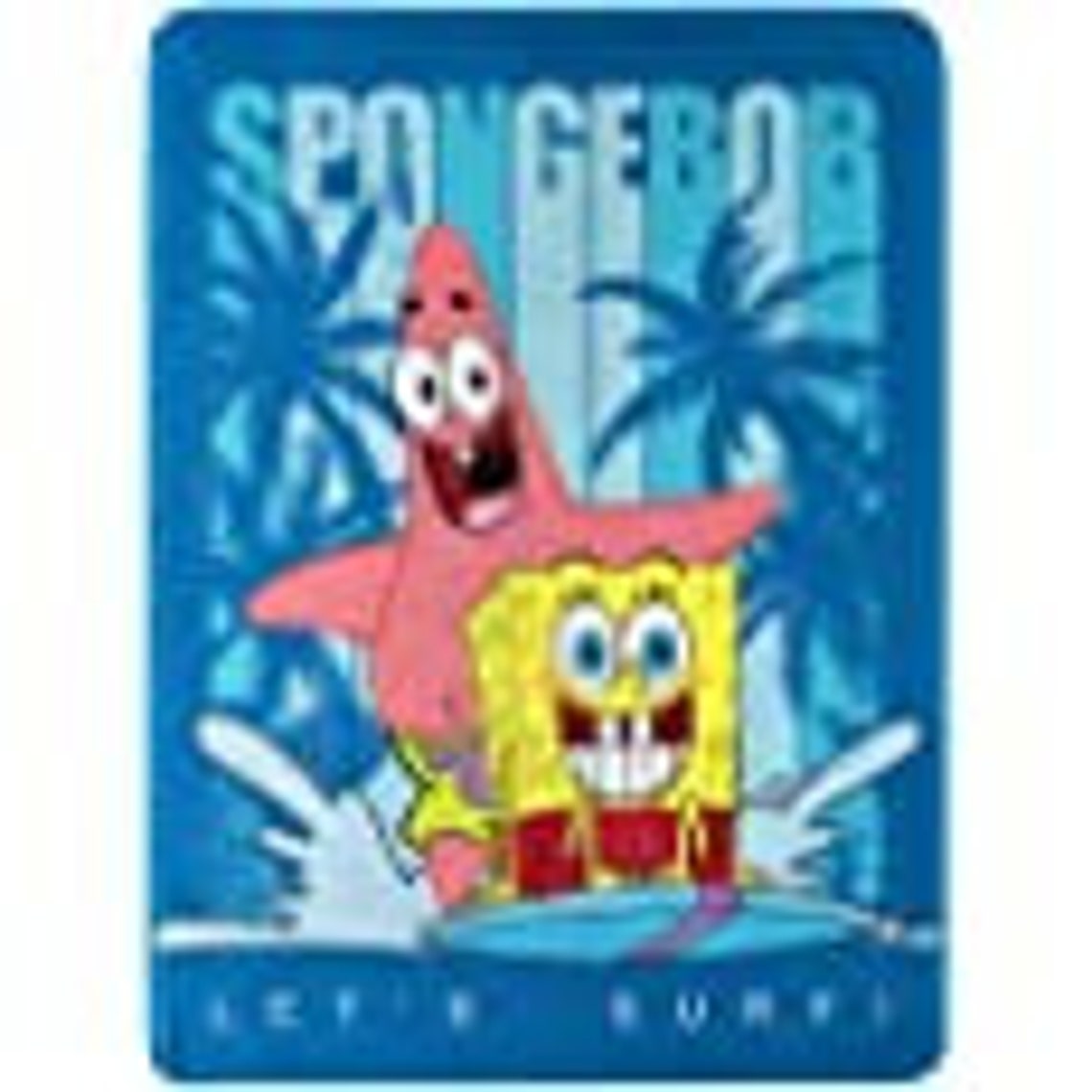 Spongebob Squarepants Let's Surf; Throw 46" X 60" - Etsy