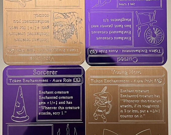 3 Role Token Set Custom MTG Magic Gathering Fantasy Board Game Card ...