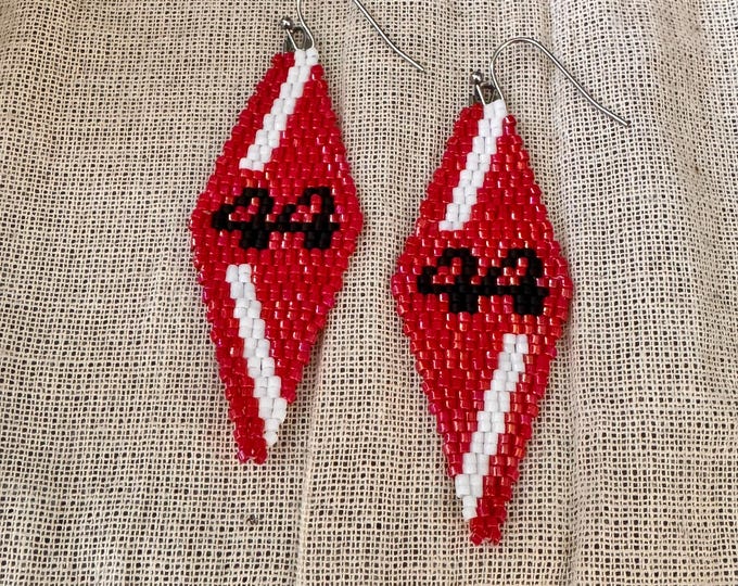 Formula 1 (F1) Ferrari Lewis Hamilton Hand Beaded Earrings - Etsy