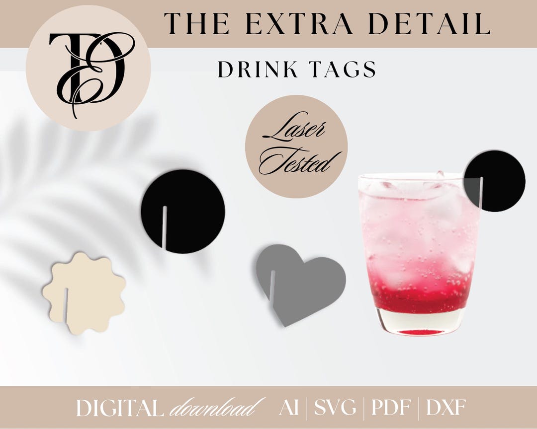 Drink Stirrer Svg Bundle for Laser Cutting | Swizzle Stick Svg Files ...