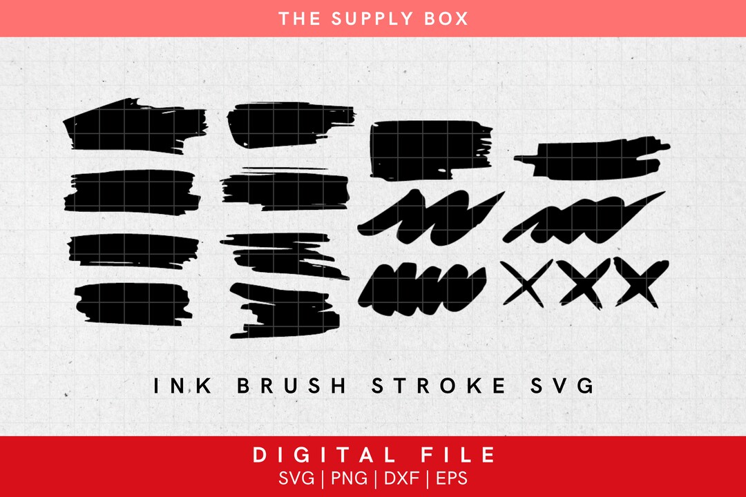 Paint Brush Strokes SVG, Long Paint Brush Svg, Background Svg, Cricut ...