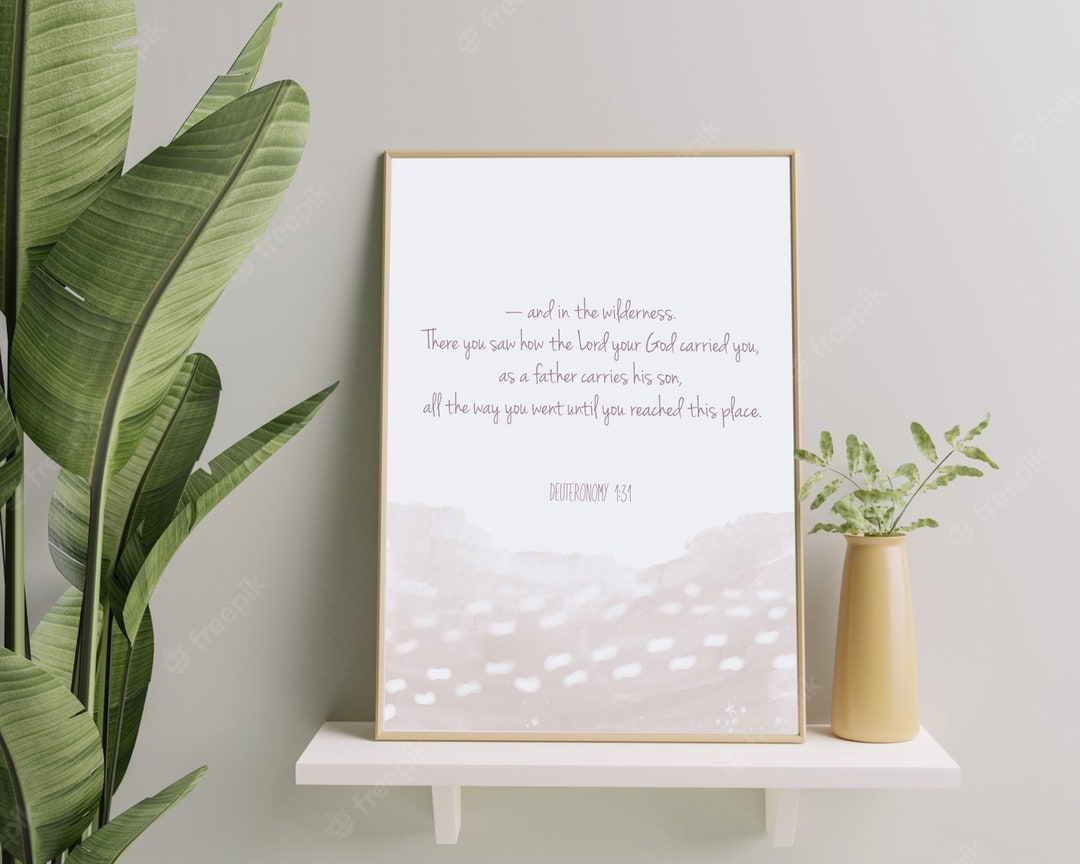 Footprints Biblical Wall Art Digital Print, Christian Home Decor ...