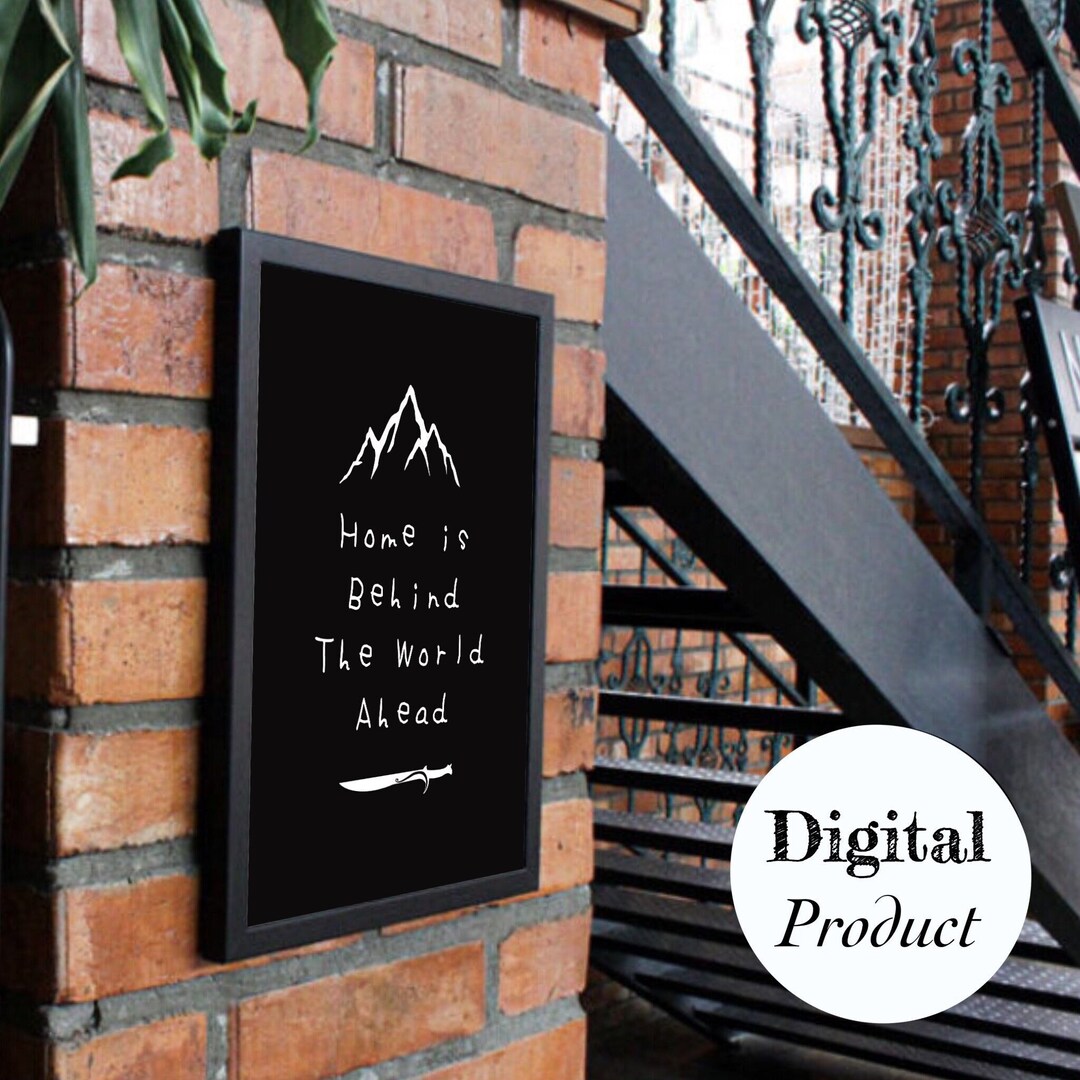 The Hobbit Wall Art~ Gandalf Bilbo Baggins Thorin J.R.R Tolkien, Lord ...