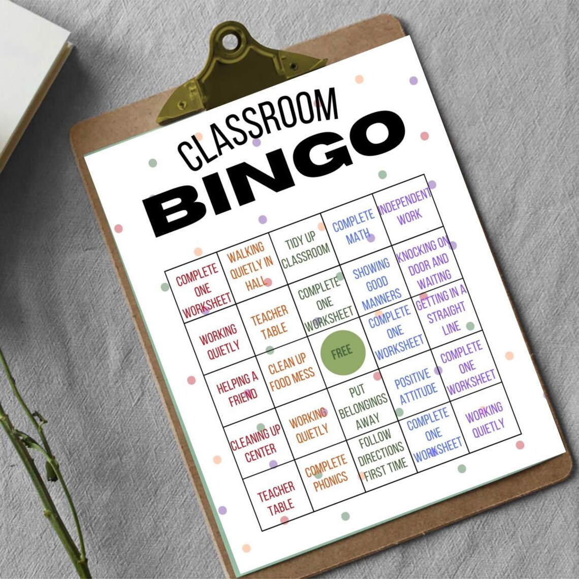 Classroom BINGO Card, Classroom Management, BINGO Rewards, Classroom ...