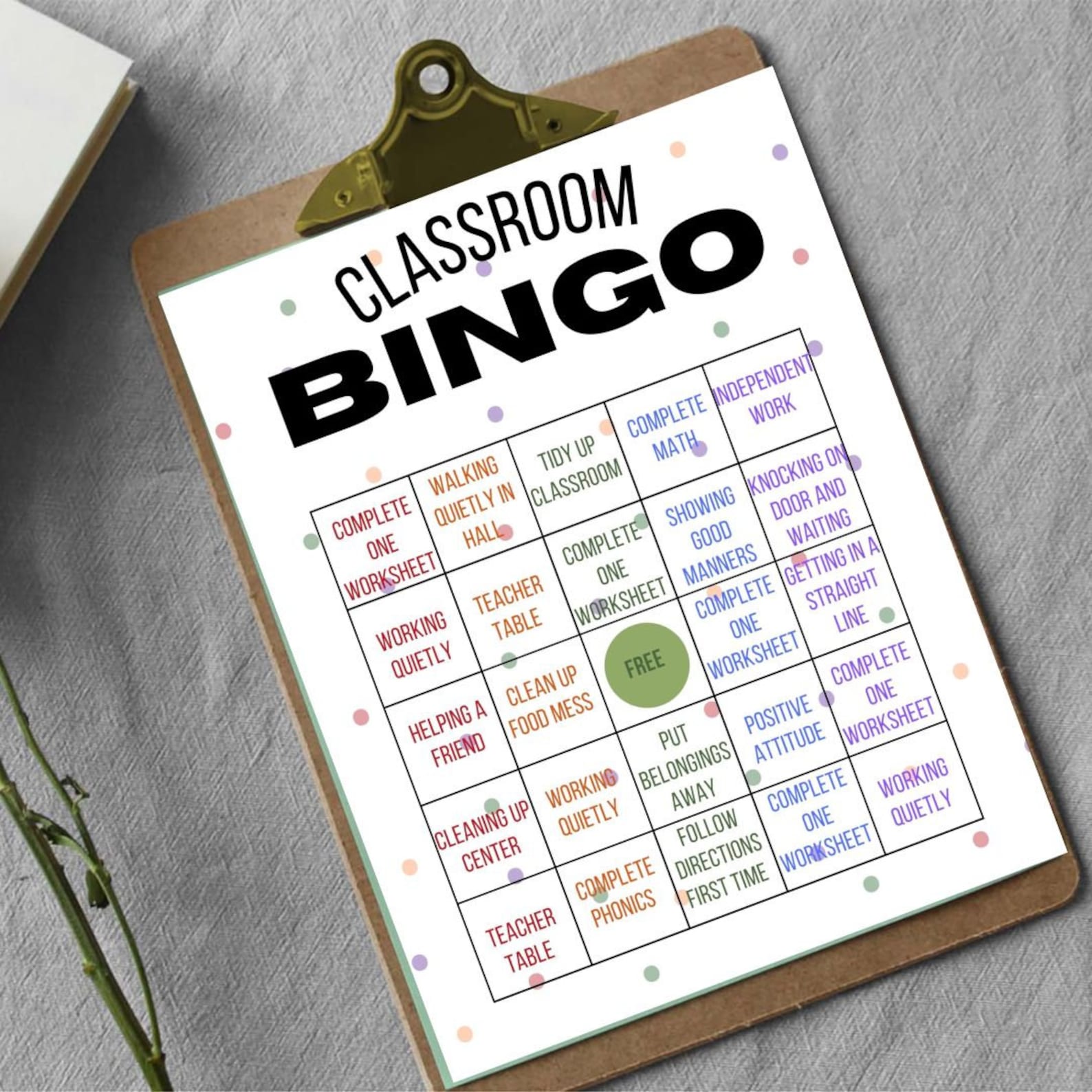 Classroom BINGO Card, Classroom Management, BINGO Rewards, Classroom ...