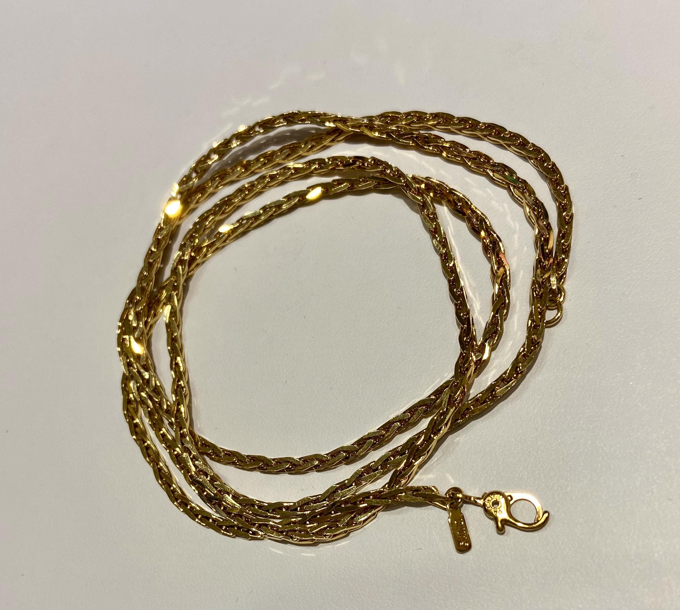 Vintage Monet Box Chain Necklace - Gold Plated 30" Layering Chain - Etsy