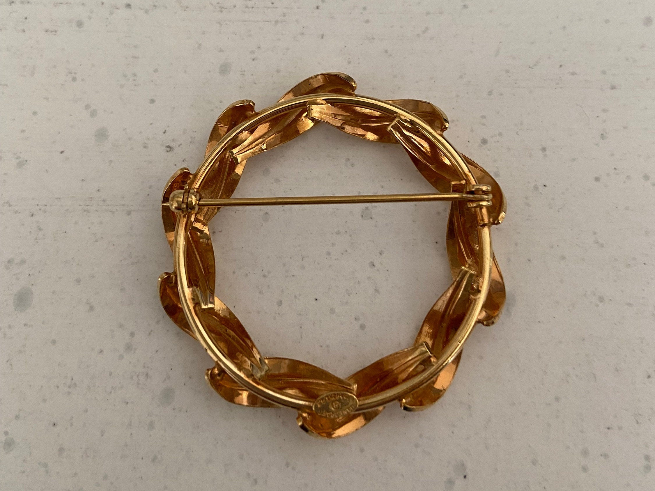 Danecraft Gold Circle Pin 12KT GF, - Etsy