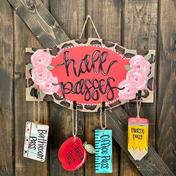 Hall Pass Hanger Etsy