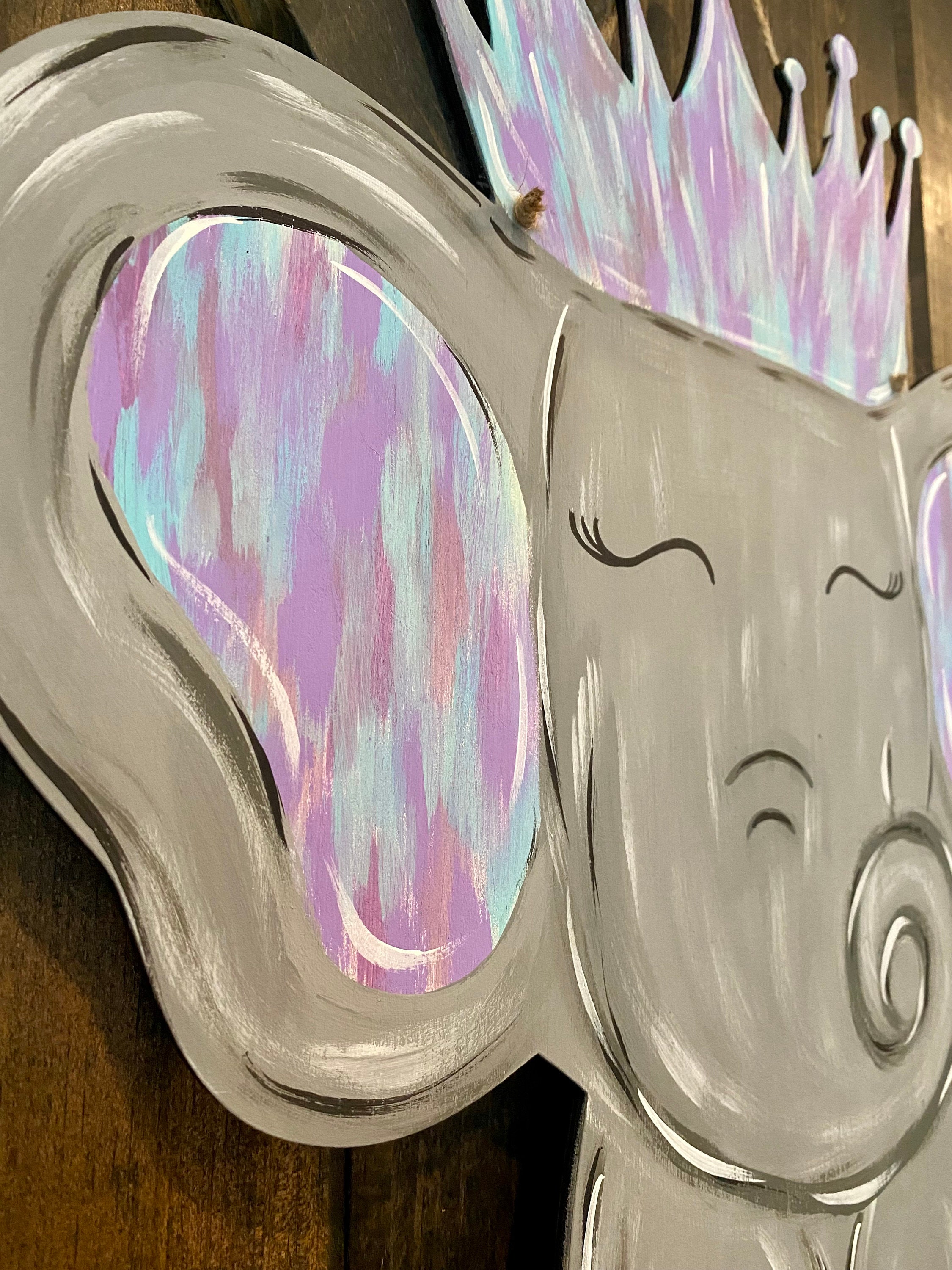 Elephant Baby Girl Purple Blue Customized Personalized - Etsy