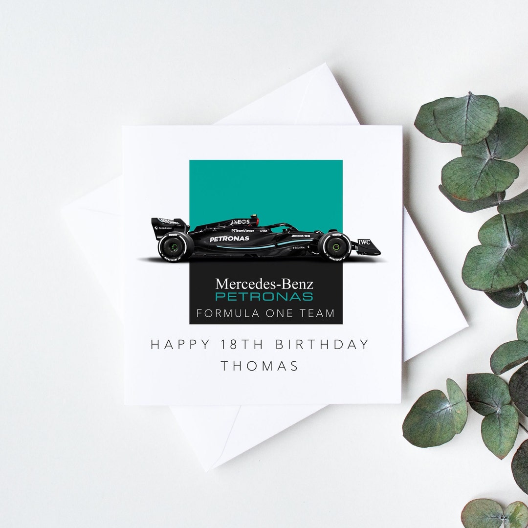 F1 Birthday Card for Dad, Son, Grandson, Brother, Personalised Formula ...