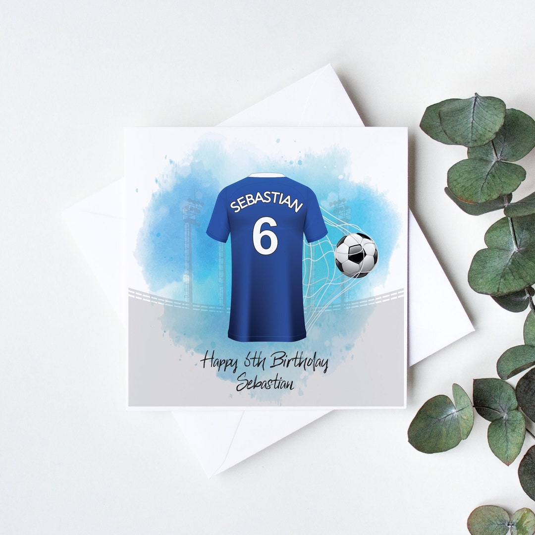 Chelsea Football Birthday Card for Grandson, Son, Brother, Personalised ...