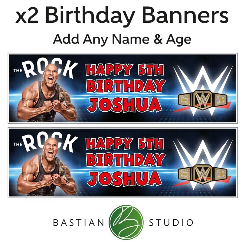 Wwe Birthday Invitations - Etsy