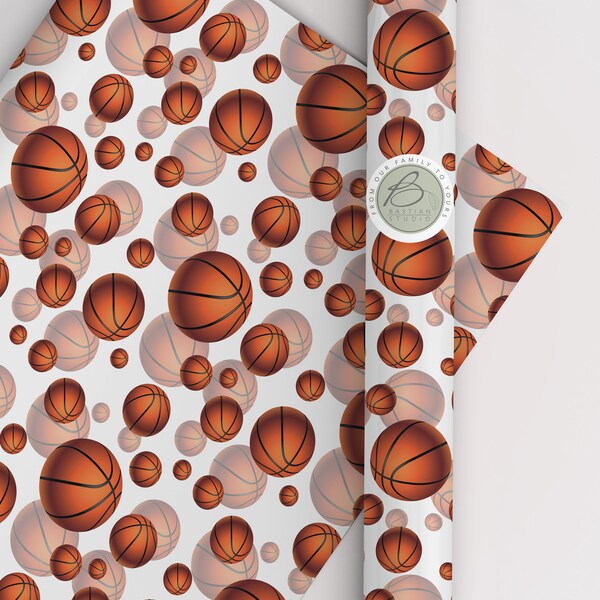 Basketball Wrapping Paper - Etsy