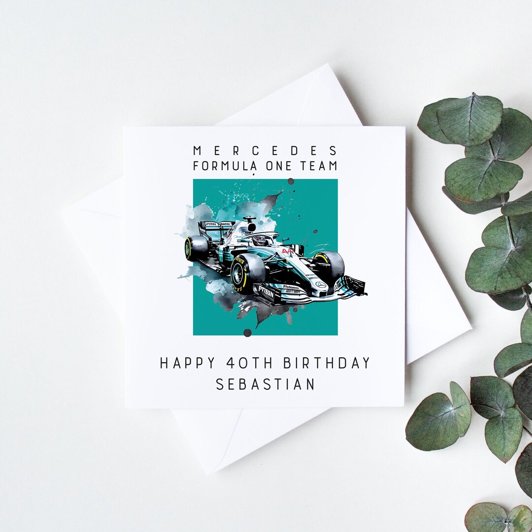 F1 Birthday Card for Dad, Son, Grandson, Brother, Personalised Formula ...