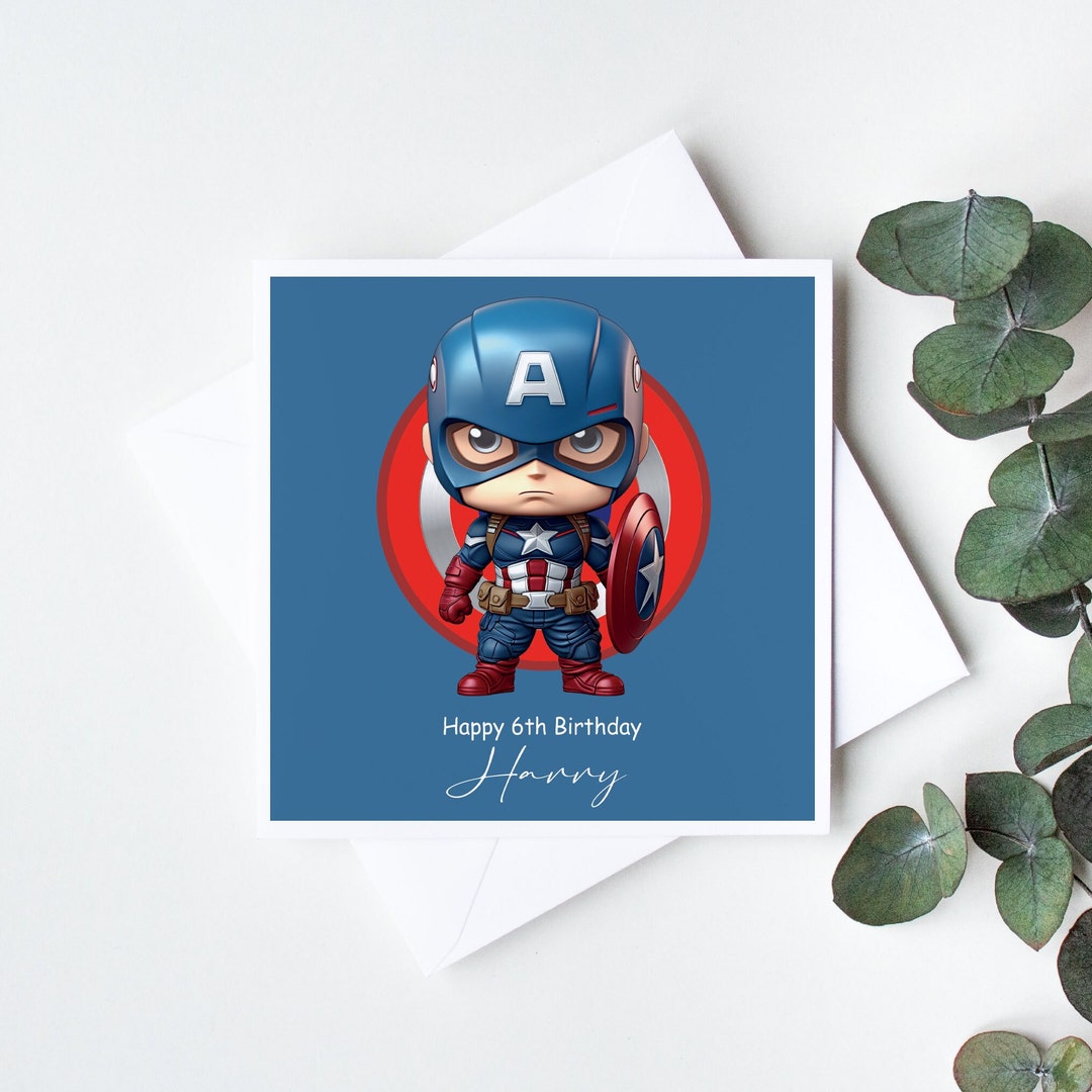 Personalised Superhero Birthday Card 4th 5th 6th 7th 8th 9th 10th Son ...