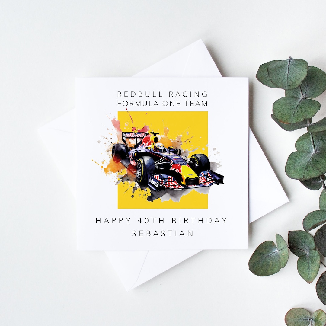 F1 Birthday Card for Dad, Son, Grandson, Brother, Personalised Formula ...