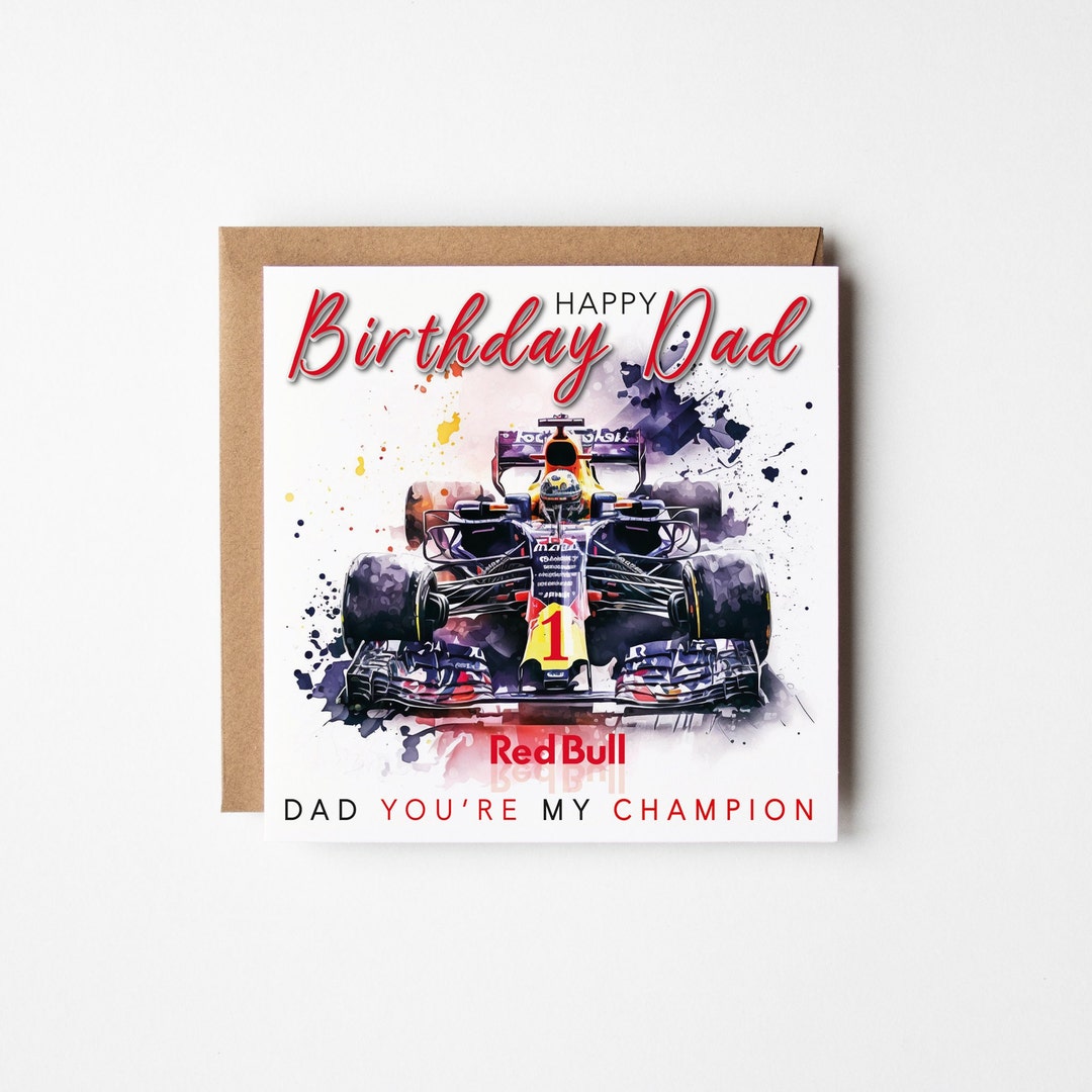 F1 Birthday Card for Dad, Son, Grandson, Brother, Personalised Formula ...