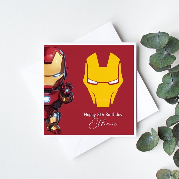 Iron Man Birthday Cards - Etsy