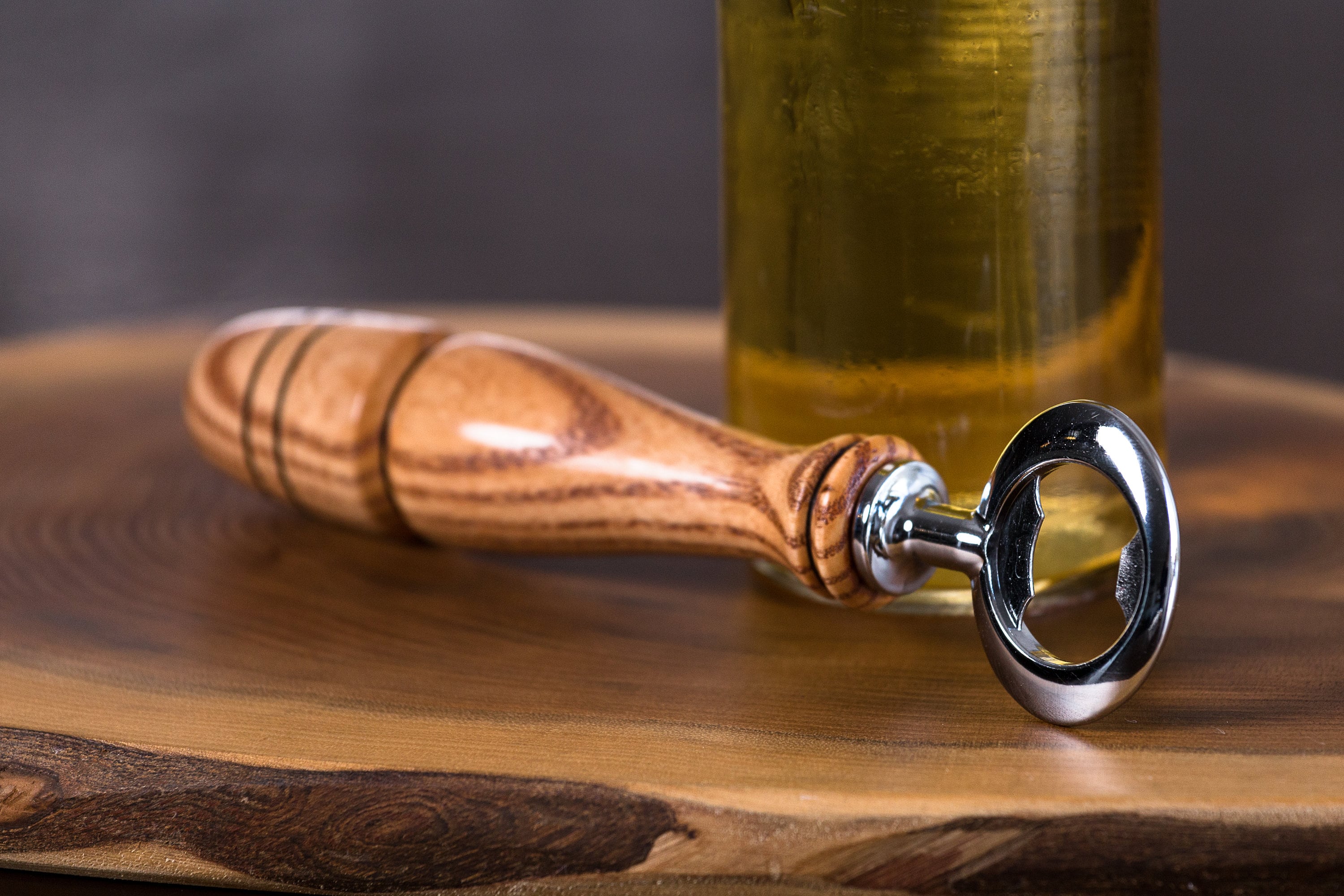 Beer Bottle Opener, Custom Wood Turned Beer Bottle Opener, Drink and ...