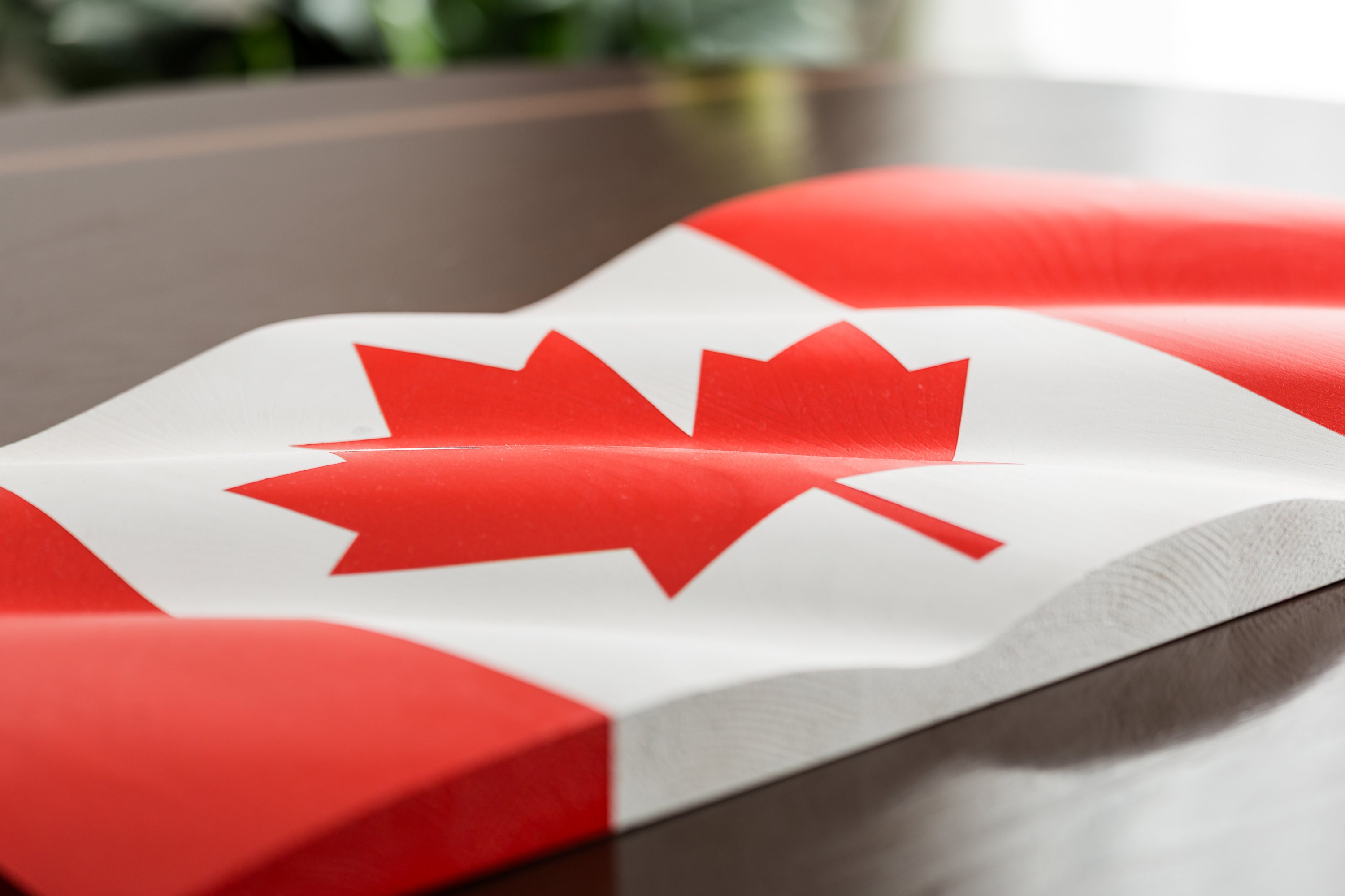 Wooden Canadian Flag Handcrafted Carved Wavy Wood Flag - Etsy