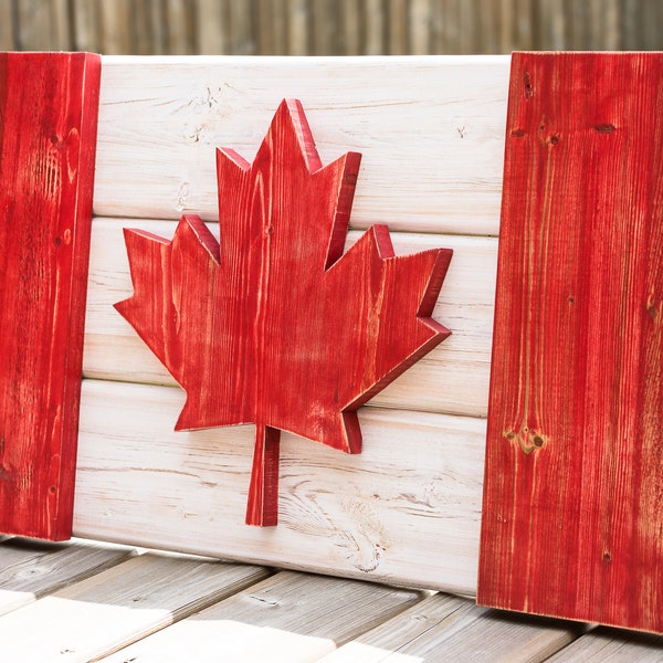 Wooden Canadian Flag - Etsy