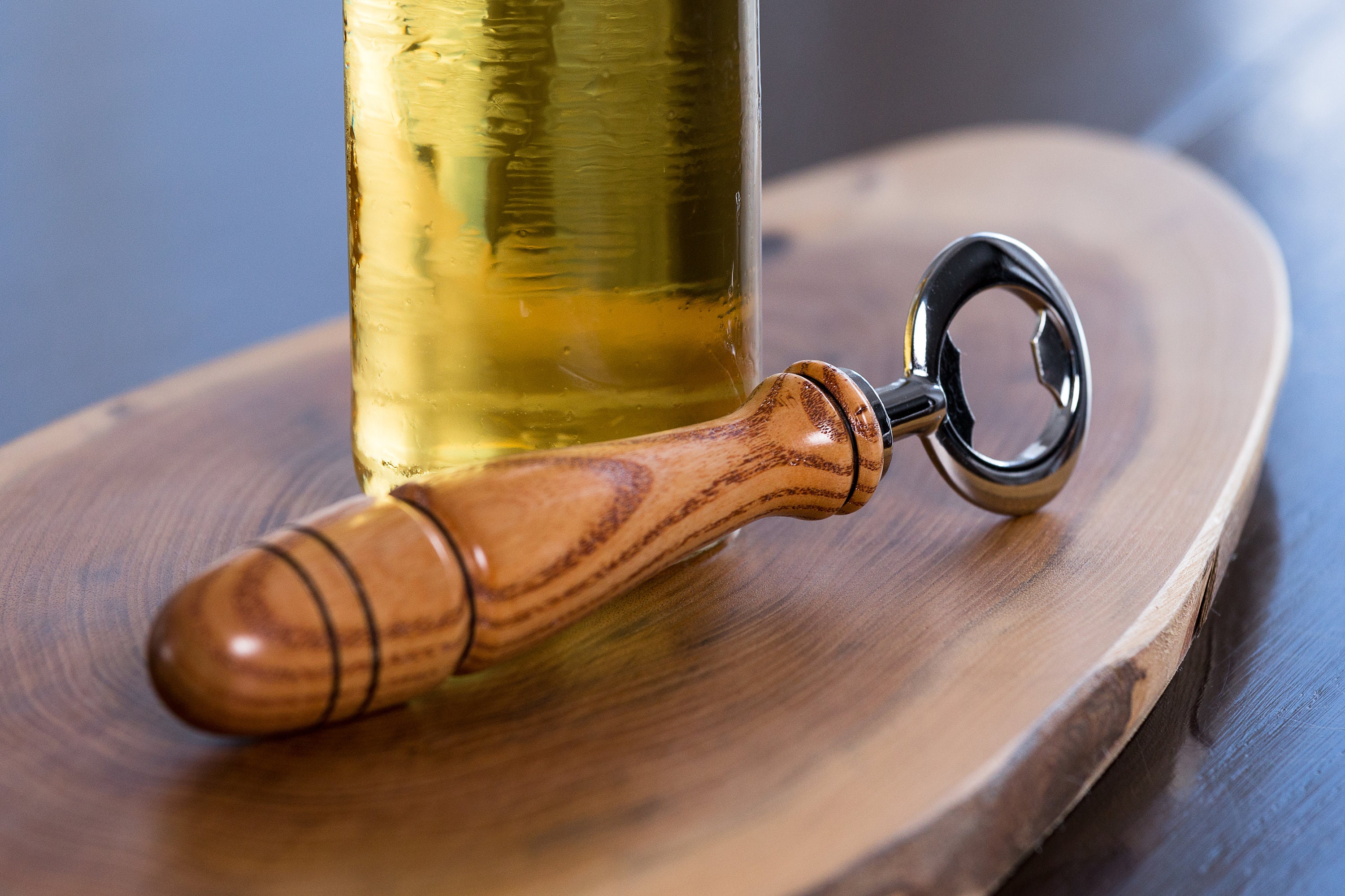 Beer Bottle Opener, Custom Wood Turned Beer Bottle Opener, Drink and ...