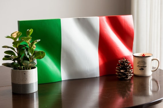 Wooden Italian Flag Handcrafted Carved Wavy Design Euro - Etsy