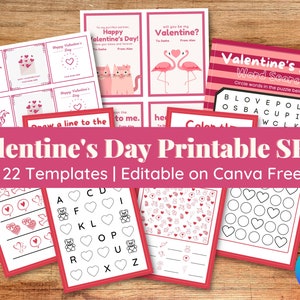 Printable Valentine Cards for Kid | Valentine Printable Kids Craft for ...