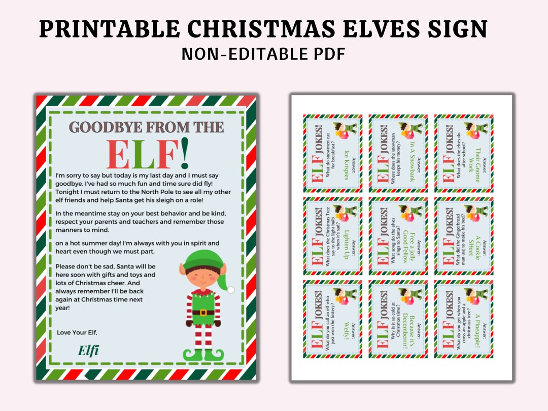 ELF KIT DOWNLOADABLE Canva . Printable Elf Pack. Elf Naughty or Nice ...