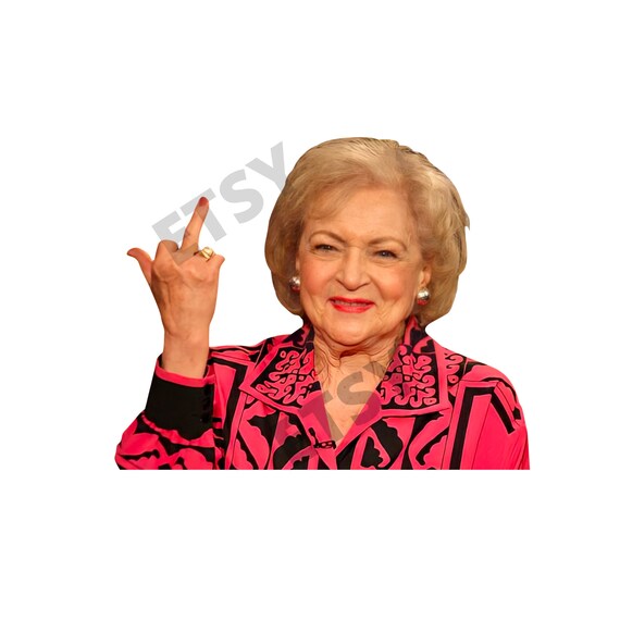 Betty White Giving The Finger