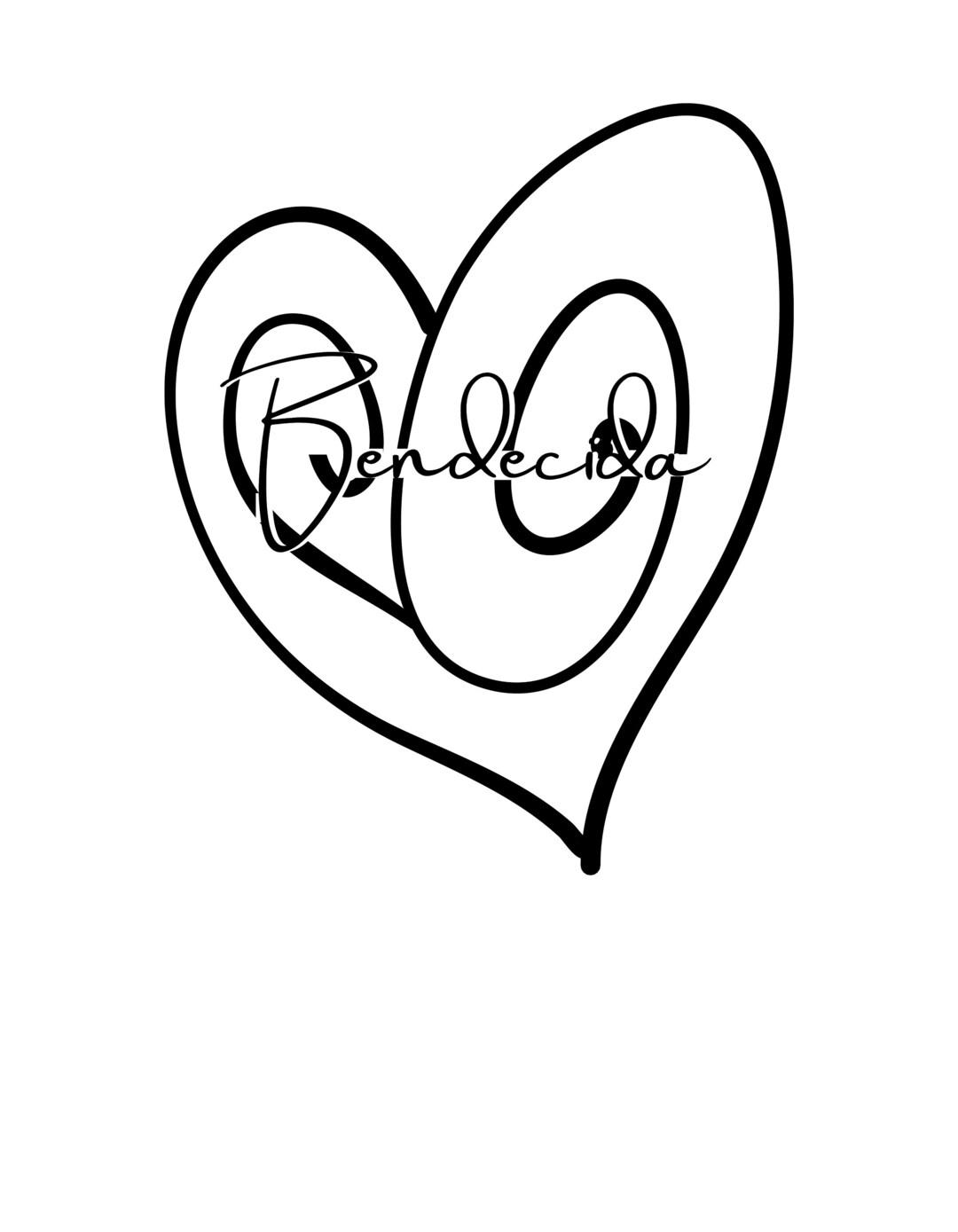 Bendecida/blessed/spanish Template/svg/pdf/png - Etsy