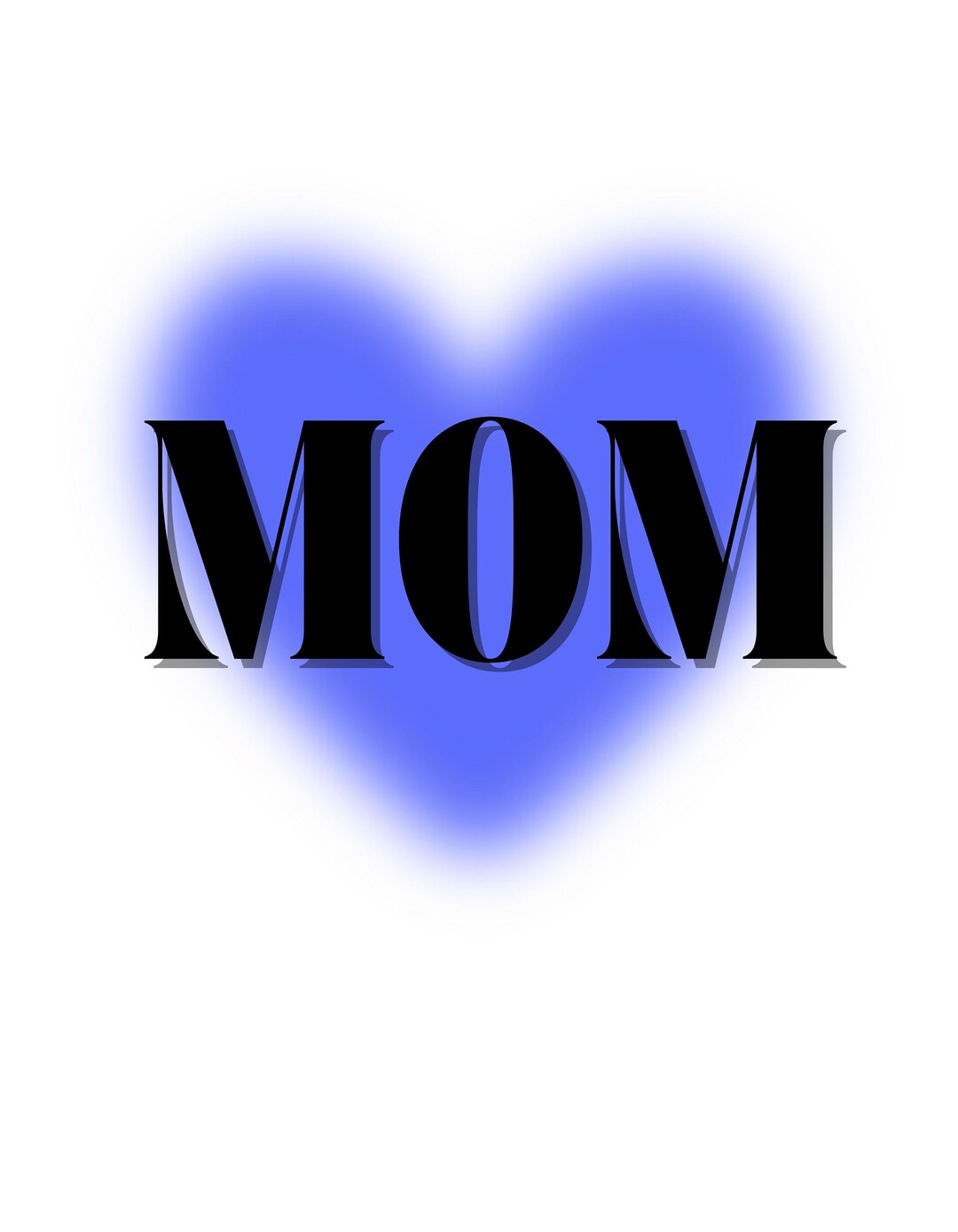 MOM Corazon Azul Blue Heart Desing Diseno Orazon Azul Png - Etsy