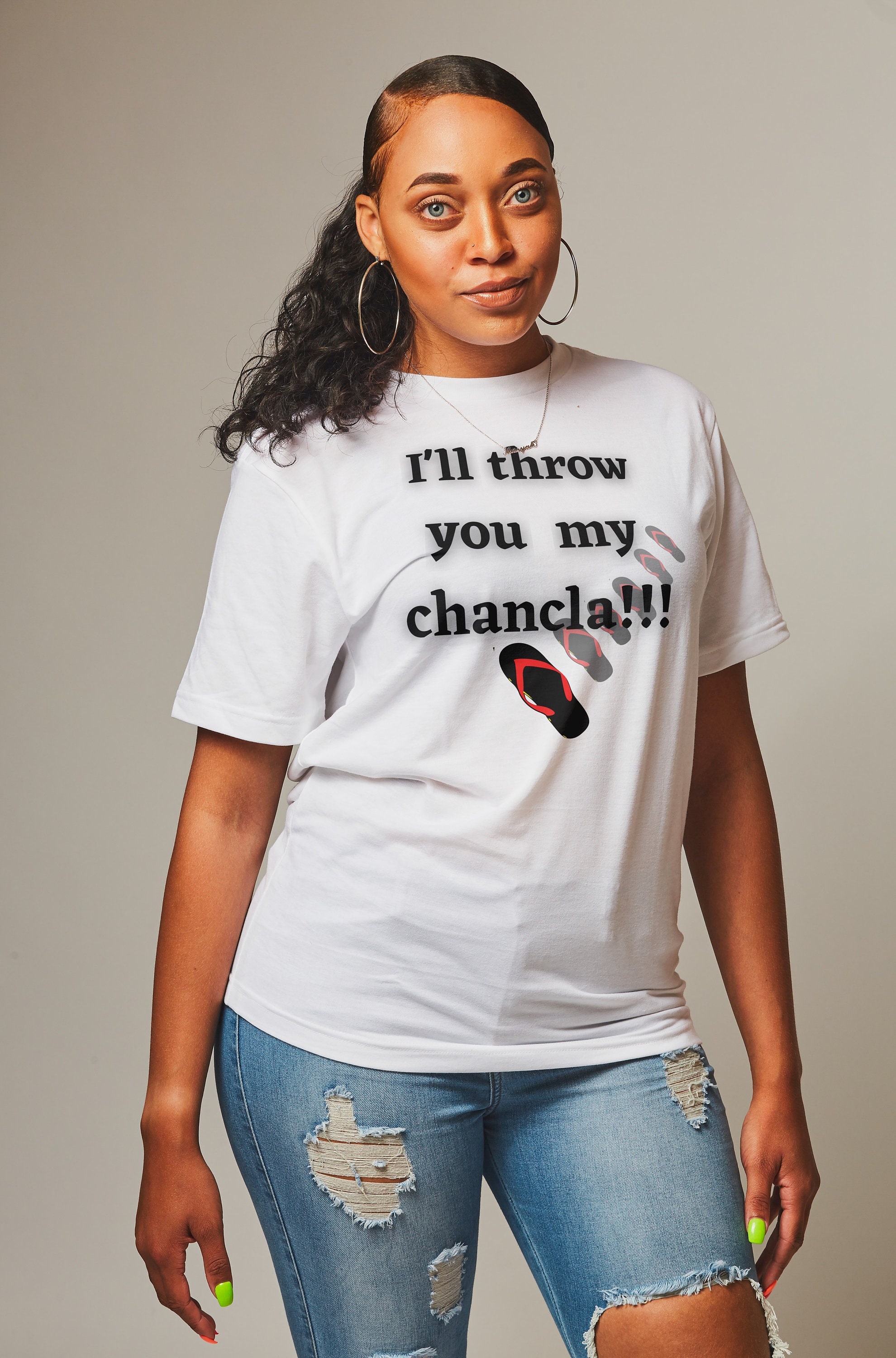 I'll Throw You My Chancla/ Plantilla En Ingles Te Aviento - Etsy