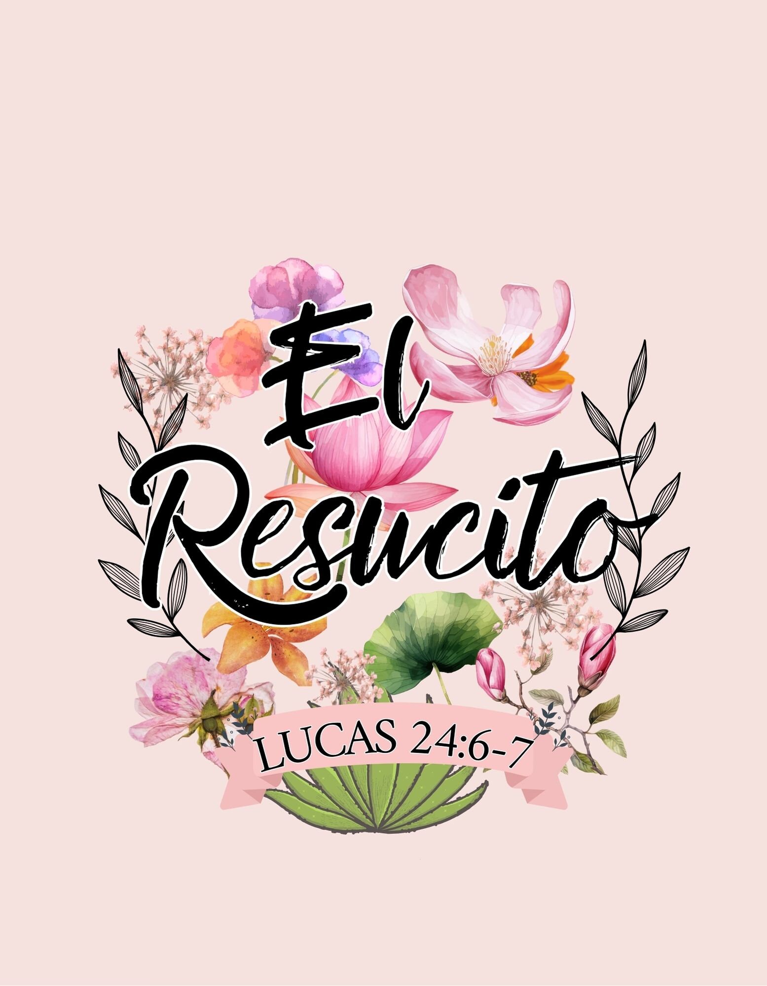 El Resucito Lucas 24:6-7 Png Digital Versiculo Biblico Evangelio De ...