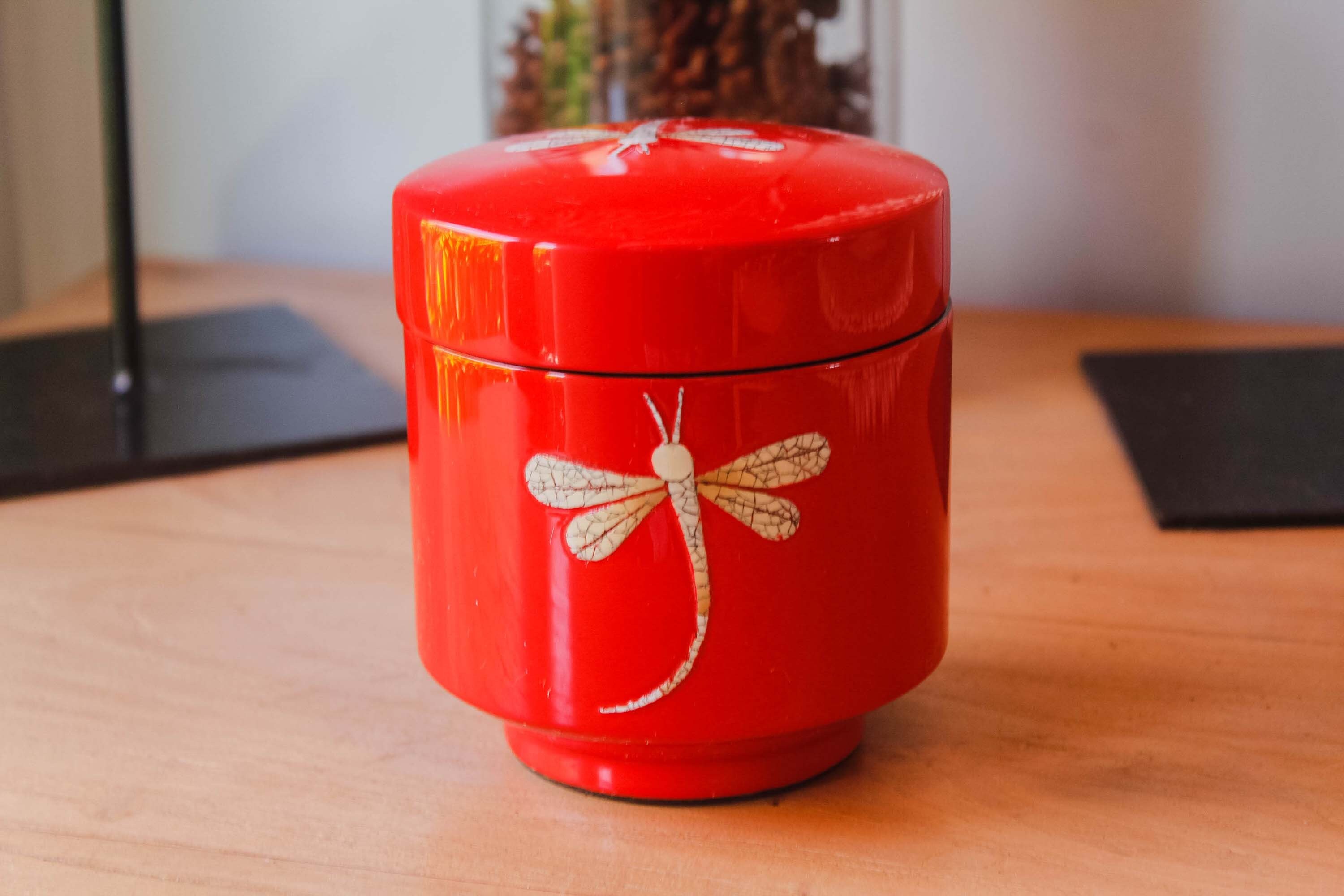 Lacquer Box Dragonfly Design, Mini Box With Lid for Bedroom Organizer ...