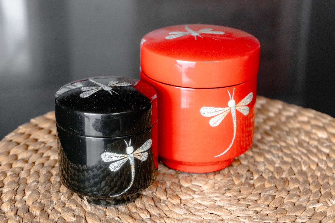 Lacquer Box Dragonfly Design, Mini Box With Lid for Bedroom Organizer ...