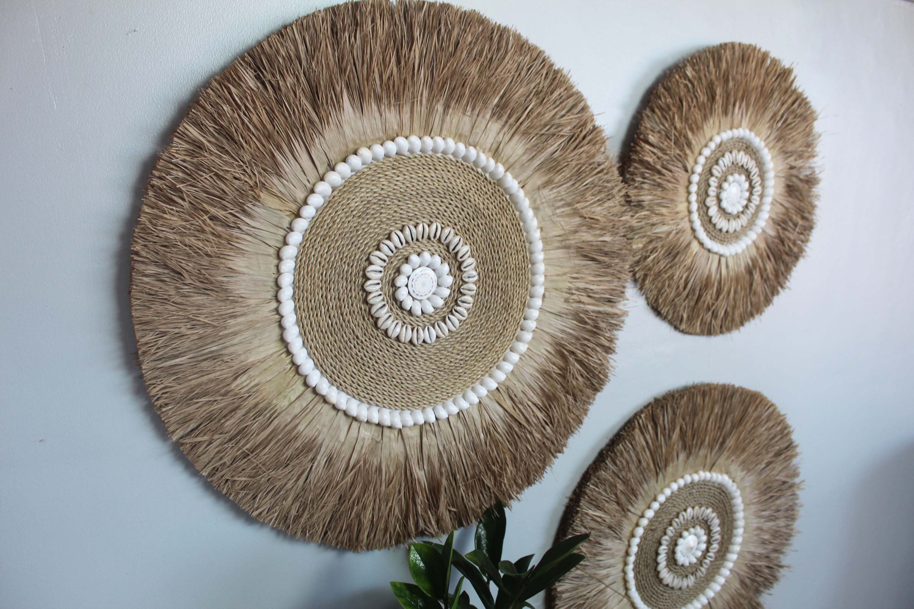 Semaya 3 Piece Wall Art Set Triptych Round Wall Hanging - Etsy